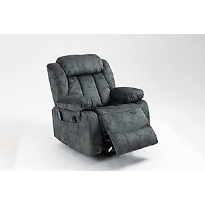 POCIYIHOME 33.5" Electric Power Lift Recliner Chair Sofa with Massage Heating Function for Elderly, Side Pockets, Remote Control, 3 Positions, High-Tech Lift Relax Chair for Living Room, Blue
