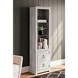Signature Design by Ashley Willowton Farmhouse Entertainment Center Pier or Bookcase, Whitewash