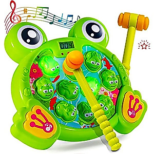 Play22 Whack A Frog Game - Interactive Whack A Frog Game for Toddler, Learning, Active, Early Developmental Toy, Fun Gift Boys and Girls, 2 Hammers Included - Original