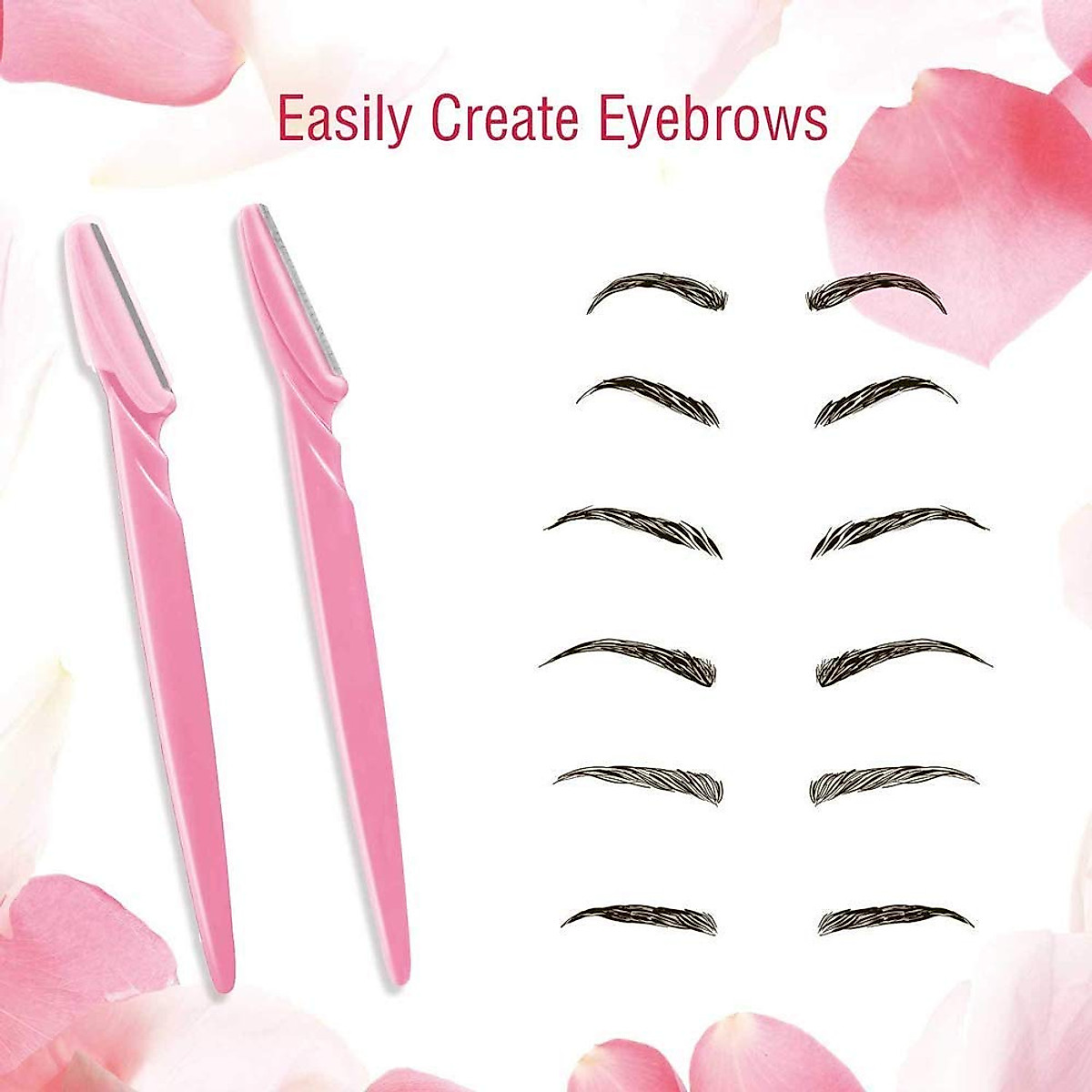 24 Pieces Eyebrow Razor Shaper Trimmer Shaver Women Men Facial Razor with Precision Cover by ACKLLR,Green Pink Yellow