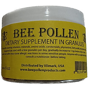 6 oz BEE Pollen 100% Pure Natural Non Processed Bee Pollen Granules 6 oz in jar