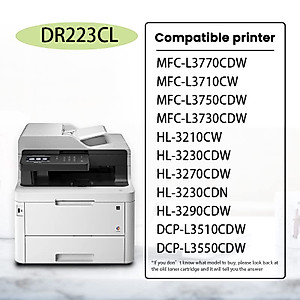 DR223CL DR-223CL Drum Unit - LVEL Compatible DR-223CL Replacement for Brother DR-223CL MFC-L3770CDW MFC-L3710CW MFC-L3750CDW MFC-L3730CDW HL-3210CW Printer, 1 Pack Black