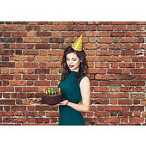 AIIKES 8x6FT Red Brick Wall Photography Backdrop Thin Vinyl Photo Backdrops Background Baby Birthday Party Wedding Graduation Home Decoration Photo Booth Studio Prop Banner 11-506