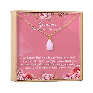 Dear Ava Grandma Necklace: Grandma Gift, Gift for Grandma, New Grandma to Be, Only The Best Moms are Upgraded to Grandma, Tourmaline Birthstone (Gold-Plated-Brass, NA)