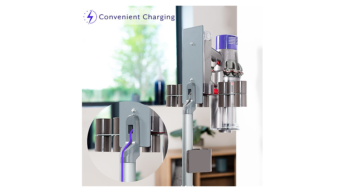 Dyson Vacuum Floor Stand for V6-V15 | Organize & Charge Easily