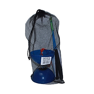 Flight Pro Triple Bearing Medium 5” Blue Chinese Yoyo Diabolo Toy with Carbon Sticks