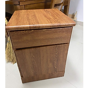 Self Adhesive Faux Wood Grain Vinyl Contact Paper Shelf Liner for Kitchen Cabinets Shelves Dresser Drawer Table Desk Furniture Walls Removable Waterproof 15.7x117 Inches