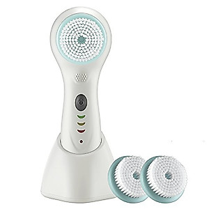 True Glow by Conair Sonic Facial Brush - Waterproof + Rechargeable, White