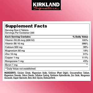 Kirkland Signature – Calcium Citrate, Magnesium and Zinc 500 Tablets + Vitamin E 400IU, 500 Softgels (Bundle of 2 Units Total)