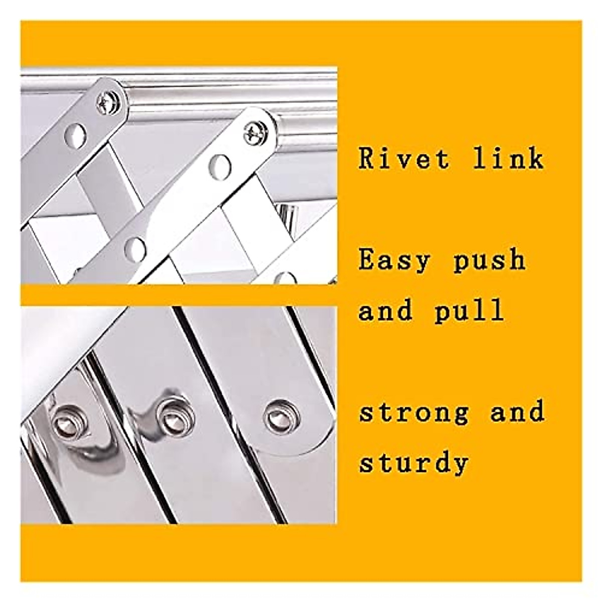 XMCX Foldable Laundry Drying Rack Wall Mounted Clothes Airer Compact Portable Collapsible Easy Storage Large Capacity Drying Rods Dryer (Size : 50cm/19.7inch)