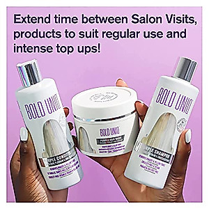 Purple Shampoo, Conditioner & Mask Trio Gift Set. Removes Brassy Yellow Tones. Lightens Blonde, Platinum, Ash, Silver & Grays. Paraben & Sulfate Free. PETA Approved Cruelty-free and 100% Vegan.