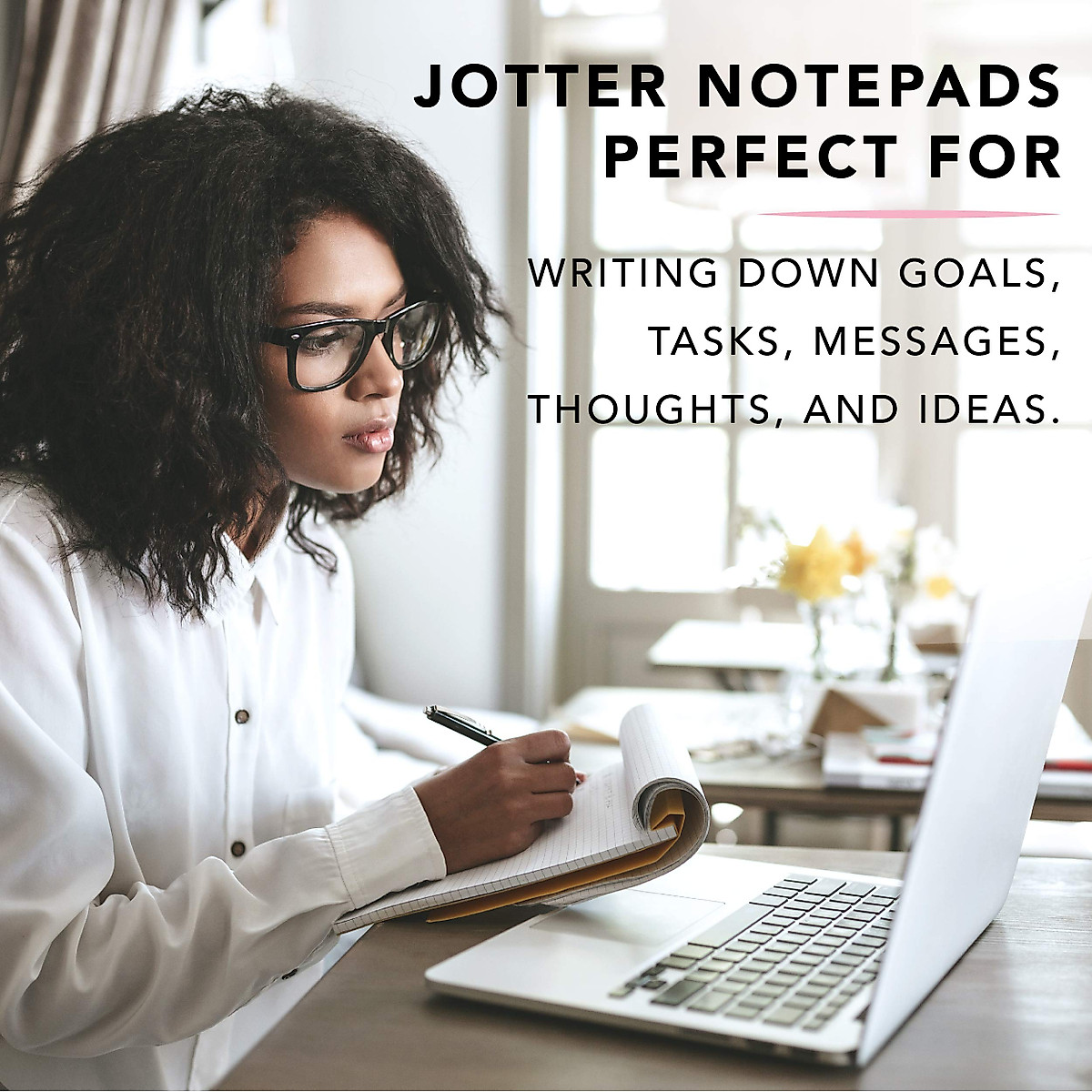 Graphique Llama Love Jotter Notepad, Pad of Paper w/ 250 Perforated Ruled Pages and Fun “Llama Do This Now” Message, Great for Kitchen Counters, Nightstands, Desks, and More, 4.5" x 5.5" x 1"