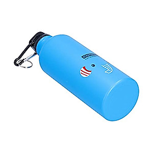 MOTUZP Travel Water Bottle 500ml Water Bottle with Hanging Buckle Aluminum Cartoon Mug Insulated Water Bottle Sport Water Bottle Cafe Supplies Portable Water Bottle (blue elephant)