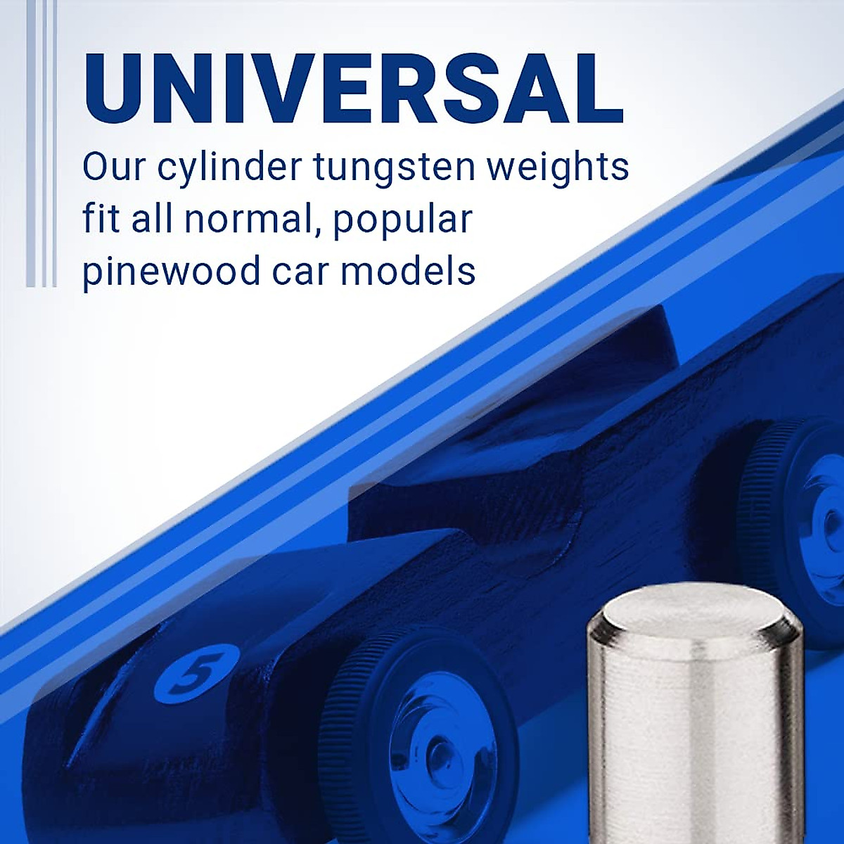 Pinewood Car Derby Tungsten Weight 3-Pack - 1.59oz Each, 0.87" Dia. x 0.28" Wide