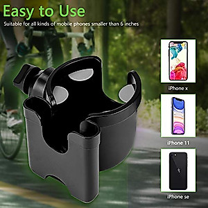 Suranew Wheelchair Cup Holder - Portable Mobility Drink Holder - Compatible with Walker, Rollator, Transport Chair ，Scooter or Stroller - Easy to Install, Removable