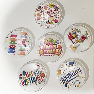 25 Sets Button Maker DIY Button Pins, Clear Acrylic Button Pin Badge for Crafts Supplies, School Projects (2.36 Inch)