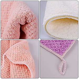Onlup Hand Towel with Hanging Loop, Hanging Hand Towels, Super Absorbent Soft Hand Towels Kids Kitchen, Hanging Kitchen Towels, Machine Washable Towel Fast Drying, Set of 5, 30cmX30cm