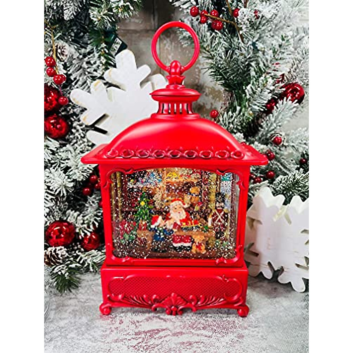 Toy Workshop Lighted Snow Lantern 10.625"