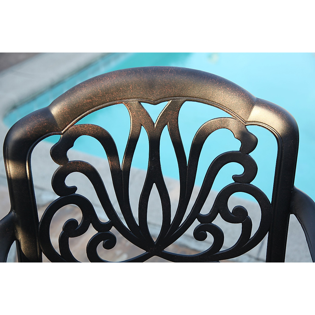 GrandPatioFurniture.com CBM Patio Elisabeth Collection Cast Aluminum 7 Piece Dining Set with A Rectangle Table 2 Swivel Rockers 4 Arm-Chairs SH226-2S4A cbm1290