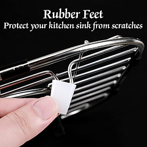 36 Pieces Rubber Feet for Sink Grid Replacement Sink Rack Rubber Feet White Rubber Wire Bumpers Sink Protectors for Home Kitchen Sink Rack