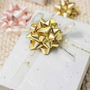 WRAPAHOLIC Matte Gold Gift Bow Assortment (12 Bows) for Birthday, Wedding, Christmas, Baby Shower, Bridal Showers