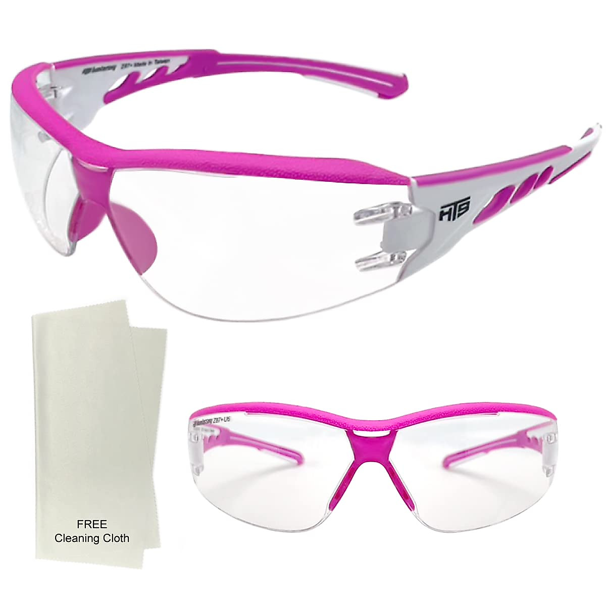 HTS HUNTERSKY E9532 Super Flexible Lightweight Anti Fog Wrap-Around U6 Clear Shooting Safety Glasses with ANSI Z87.1 Scratch Resist