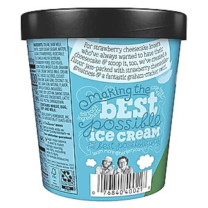 Ben & Jerry's Ice Cream Strawberry Cheesecake Non-GMO 16 oz