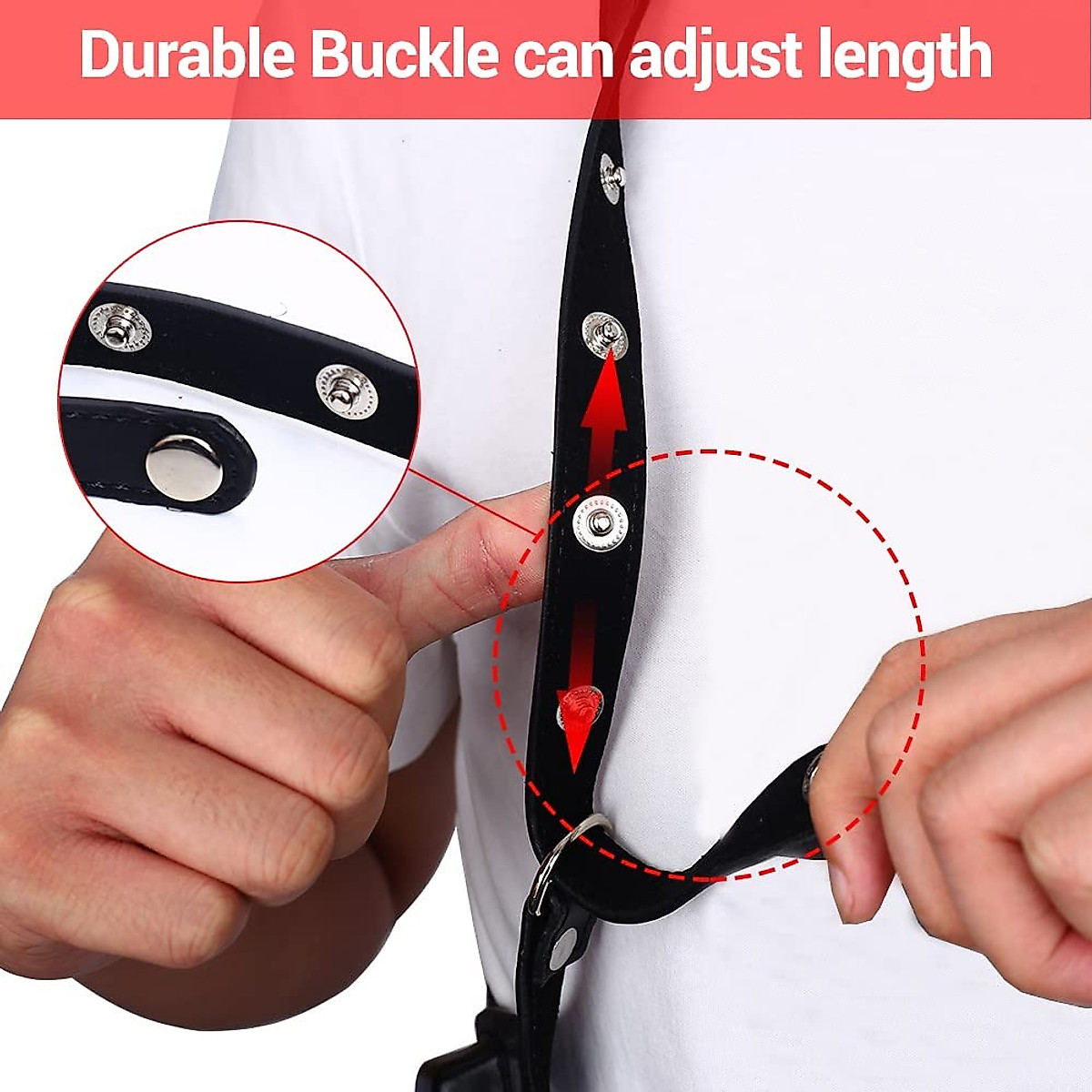 Shoulder Holster, Vertical Shoulder Holster with Magazine Holder PU Leather Adjustable Concealed Carry Shoulder Holster for Right Hand Black