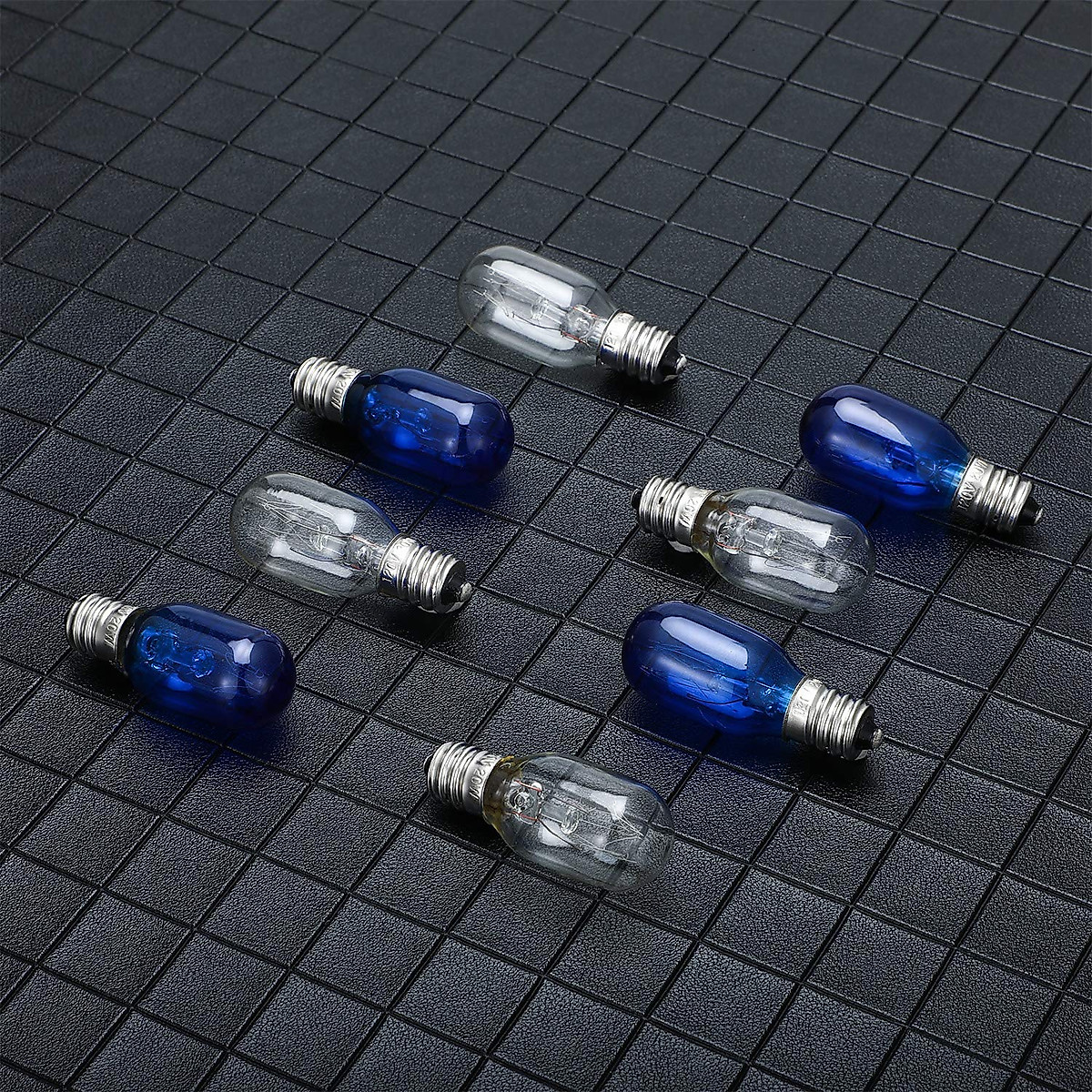 8 Pieces Lighted Make Up Mirror Bulbs 20W Replacement Bulbs for Double Sided Illuminated Mirror (Blue, Clear)