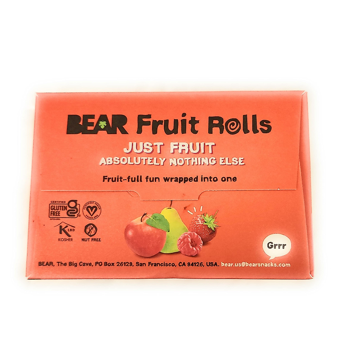 Bear Real Fruit Snack Rolls, Strawberry & Raspberry Variety Pack, 48 Roll (24pk, 2 rolls per Pack), Packaged with Bryant Desai Supplies Pen