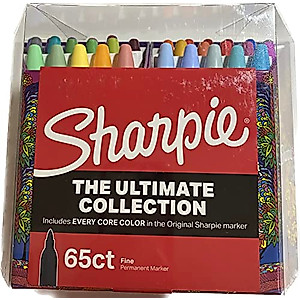 SHARPIE The Ultimate Collection Marker, 65 Count ( Permanent, Fine Point, Assorted Color)