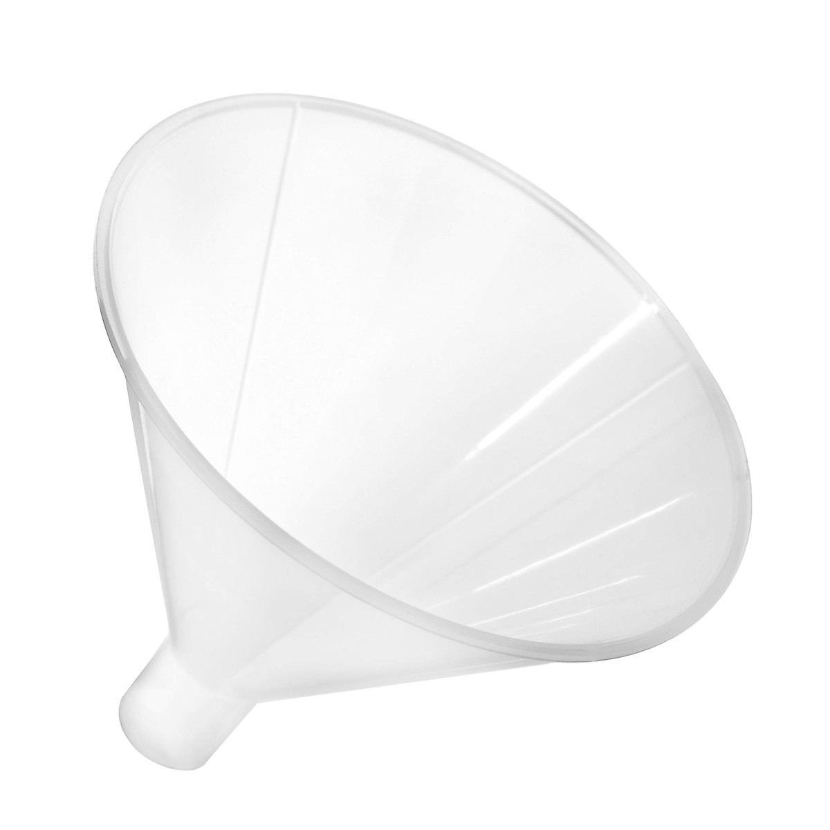 EISCO Powder Funnel, 4" - Polypropylene Plastic - Parallel Stem - Resistant to Acids & Alkalis - Great for Laboratory, Classroom or Home Use