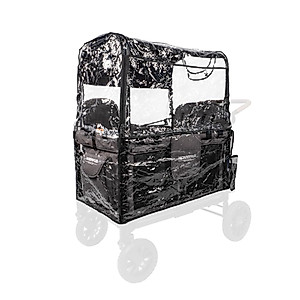 WONDERFOLD Stroller Rain Cover Made with Premium, Lightweight Transparent Sheet Featuring Small Ventilation Holes and Easy Access Hook-and-Loop Entrance (Fits Only W4 Elite/Luxe)