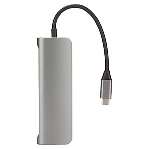 Septpenta 8 in 1 USB C Hub, 4K Resolution 100W High Speed Pass Through Charging, 5Gbps Data Transfer, 480MB/S Read/Write Speed for Connecting USB Peripherals, Hard Drives, Printers, Etc.