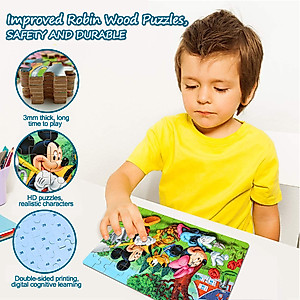 LELEMON Puzzles for Kids Ages 4-8,60 Piece Puzzles for Kids Ages 3-5,Jigsaw Puzzles Kids Puzzles in Metal Box,Educational Puzzle Games Puzzle Toys