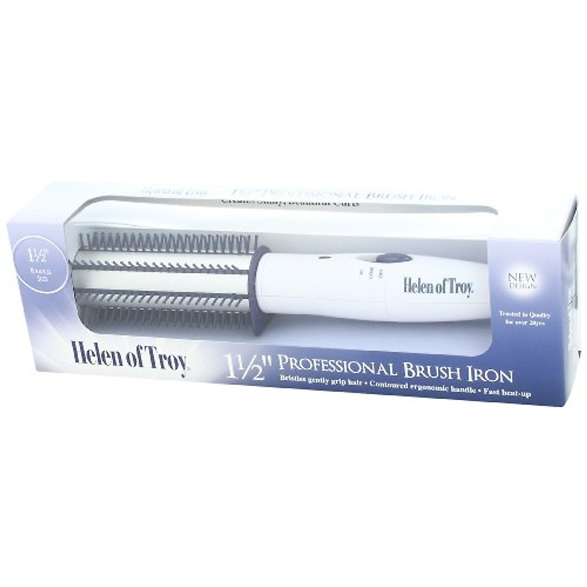 Helen of Troy 1514 Brush Iron, White, 1 1/2 Inches Barrel