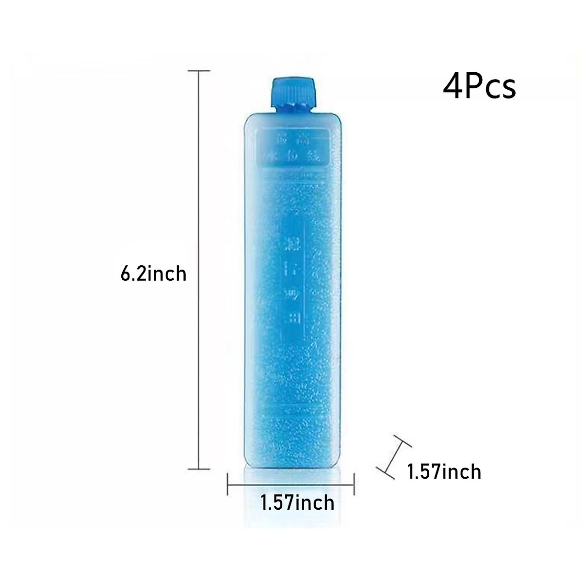 Small Fan, Ice Packs 4Pcs Long Lasting Freezer Blocks Reusable Portable Cooler Freezer Ice Packs Keep Cool for Refrigerator Air Conditioner Fan