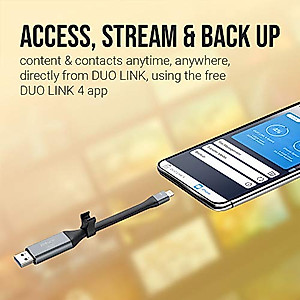 PNY P-FDI128LA02GC-RB 128GB Duo Link iOS USB 3.0 OTG Flash Drive for iPhone & iPad and Computers - External Mobile Storage for Photos, Videos, and More, Metal Gray