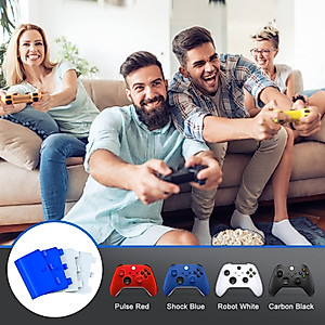 Battery Cover for Xbox Core Controller, Replacement Battery Back Door Lid for Xbox Series X & Wireless Controller, Batteries Caps Shell Repair Part for Xbox Series S Remote Pack of 4 (Blue +White