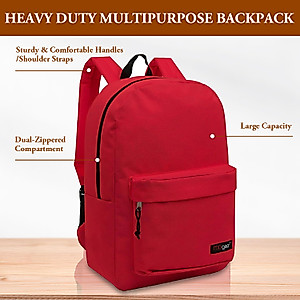 Wholesale 16.5 Inch Backpacks - Case of 24 Multicolored MGgear Bulk School Bags