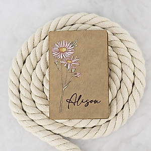 IBLUCTRY Personalized Wooden Needle Box with Magnetic Custom Name & Birth Flower Knitting Needle Box Needle Case Needle Holder Sewing Storage Gift for Women (B-BROWN)