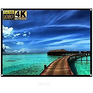 Projector Screen，Foldable Projection Screen for 0utdoor Camping Movie, Open-air Cinema Projector Movies Screen Portable Outdoor Indoor for Home Theater Wall/Bound onto a Frame