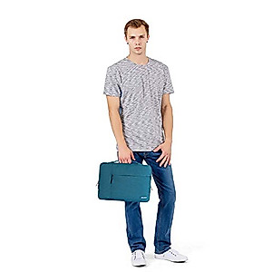 MOSISO Laptop Sleeve Compatible with MacBook Pro 16 inch 2023-2019 M2 A2780 M1 A2485 Pro/Max A2141/Pro Retina 15 A1398, 15-15.6 inch Notebook, Polyester Multifunctional Briefcase Bag, Deep Teal