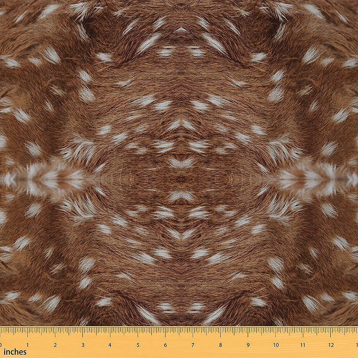 Deer Print Fabric by The Yard Spotted Deer Elk Upholstery Fabric for Kids Boys Girls Animal Hide Decorative Fabric Rustic Farmhouse Indoor Outdoor Fabric, 1 Yard