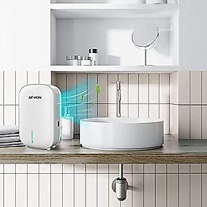 SEAVON 27OZ Dehumidifier Small Dehumidifiers for Home 2200 Cubic Feet (260 sq ft), Portable and Compact 800ML Capacity Quiet Dehumidifiers for Bedroom, Bathroom, RV, Closet, Basements, Auto Shut Off