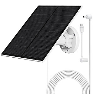 Solar Panel for Ring Camera,5W Ring Solar Panel,Ring Camera Solar Panel Compatible with Ring Spotlight Cam Battery & Ring Stick Up Cam Battery,Ring Stick Up Cam 2nd & 3rd Gen with Barrel Plug (1 Pack)