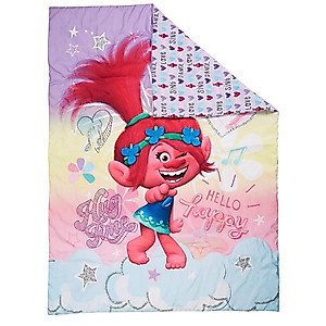 Trolls Hug Time 4-Piece Toddler Bedding Set, Pink, Toddler