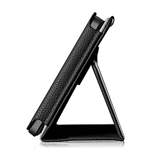 Fintie Folio Case for Fire HD 7 Tablet (4th Generation, 2014 Release) - Slim Fit Leather Standing Protective Cover with Auto Sleep/Wake, Black