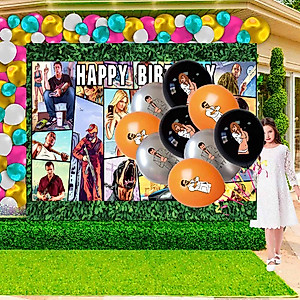 GTA Party Supplies Decorations Cake Topper Birthday Backdrop Background Decor
