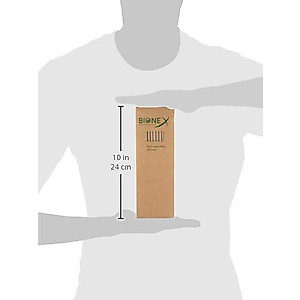 Bionex - Premium Biodegradable Sugarcane Straws, USDA BioPreferred, (8" Length straw), (100 straws/box) Alternative to Plastic